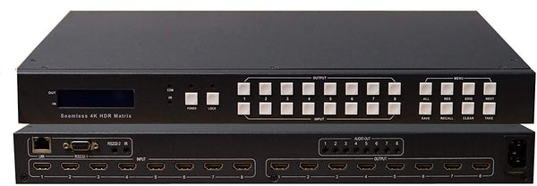 8 input 8 output - 2x4 Video Wall Processor for 8 Monitors - 4K60hz Se – No Hassle Audio Video