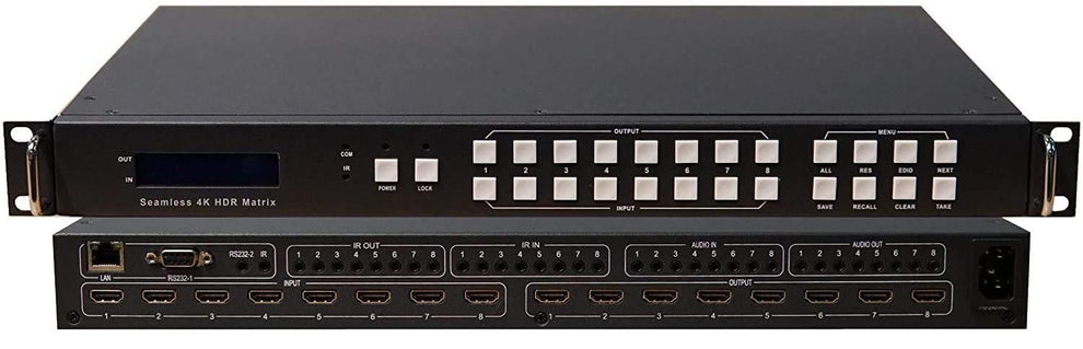 No Hassle AV - 8x8 Seamless HDMI 4K Matrix Switcher HDCP2.2 HDTV Routi ...