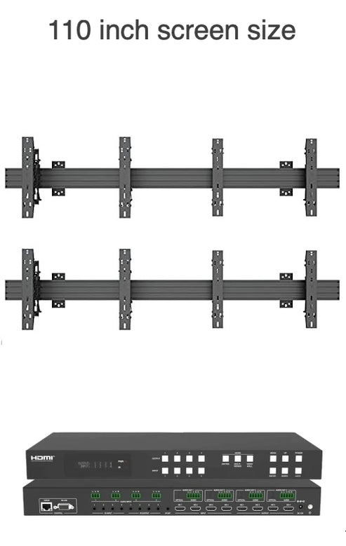2x2 Video Wall Mount Package with four 55" Monitors, Wall Mount, and 4 ...